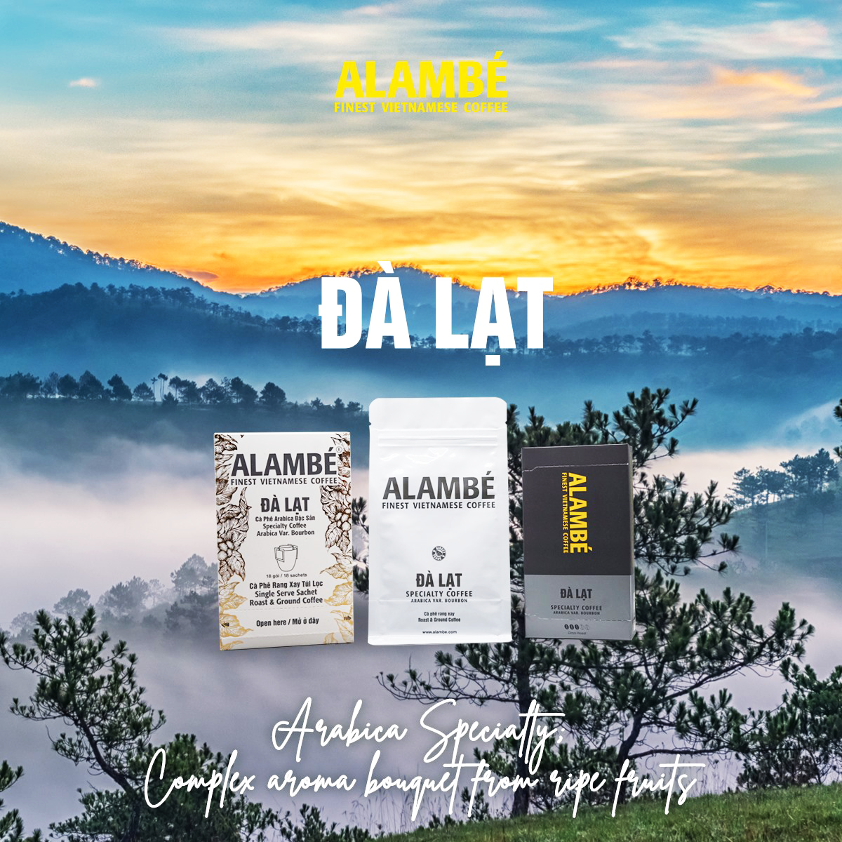 Cà Phê Phin Giấy Túi Lọc Đà Lạt Alambé - Single Serve Drip Coffee ...